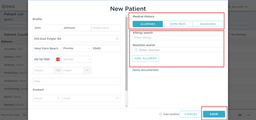 Treat - How to add a patient to your facility